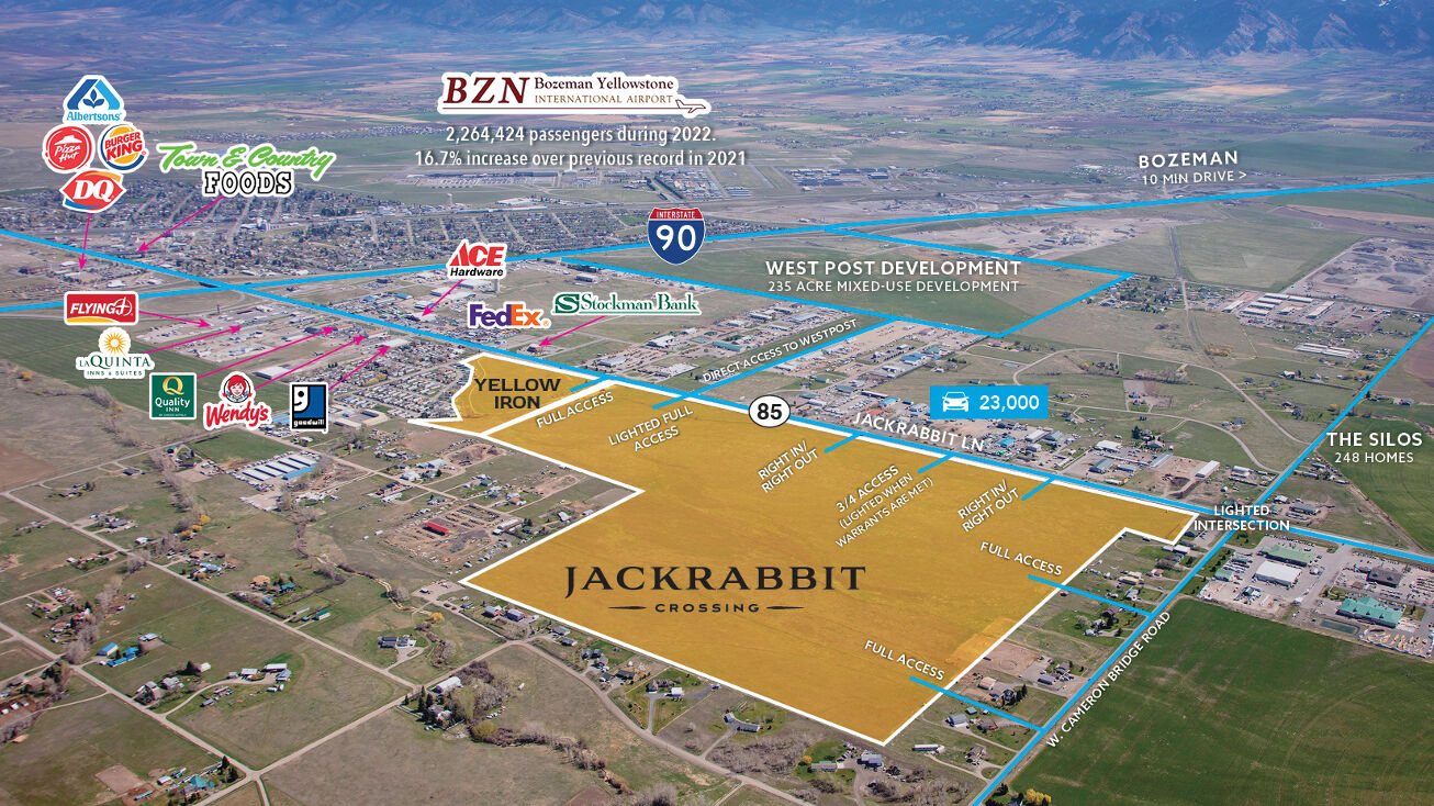 SW Corner of Jackrabbit Ln and Frank road to the NW Corner of ...