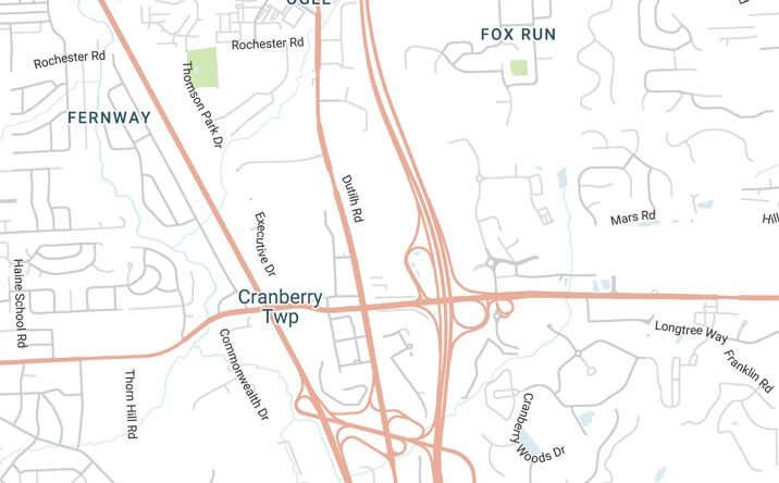 Map Of Cranberry Township Restaurants Wendy's 20093 Route 19: Fast