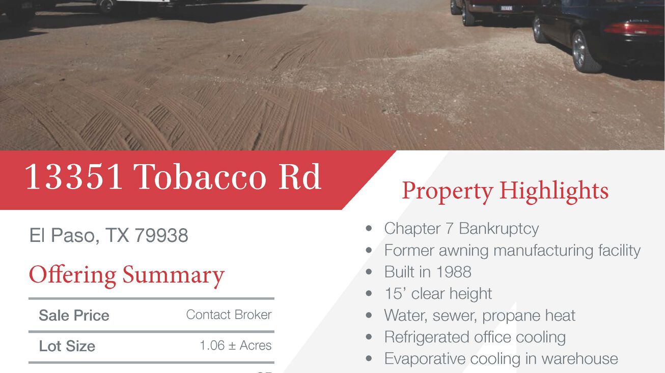 13351 Tobacco Rd, El Paso, TX 79938 | Crexi.com