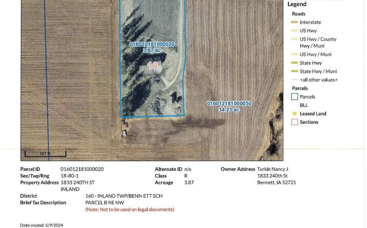 1833 240th St, Bennett, IA 52721 | Crexi.com