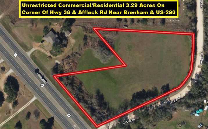 Hwy 36 and Affleck Rd, Brenham, TX 77833 | Crexi.com