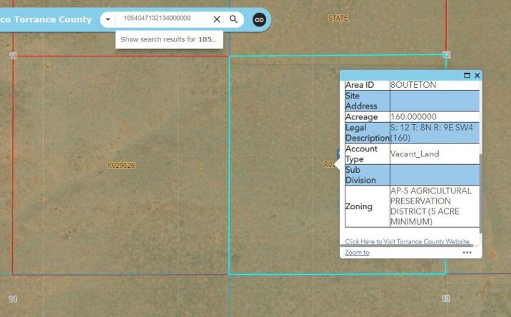 0 Sw 1/4 Of Section 12 T8n R9e, Moriarty, NM 87035 | Crexi.com