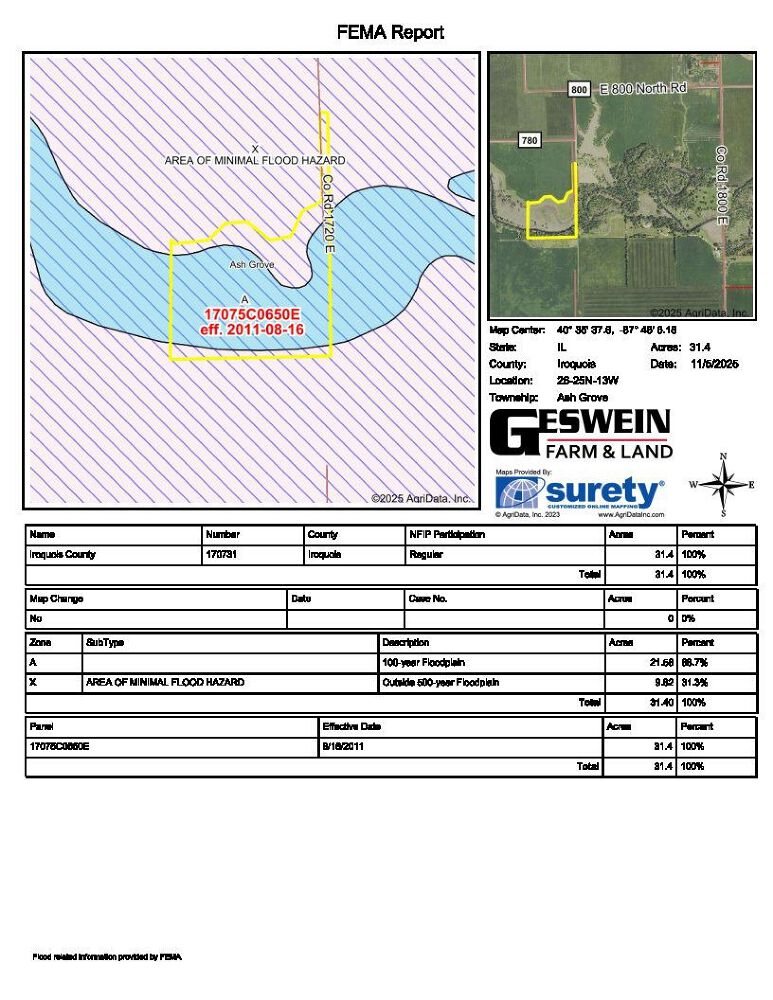 25 +/- Acres Fenced in Pasture on Mud Creek, Sheldon, IL 60966 | Crexi.com