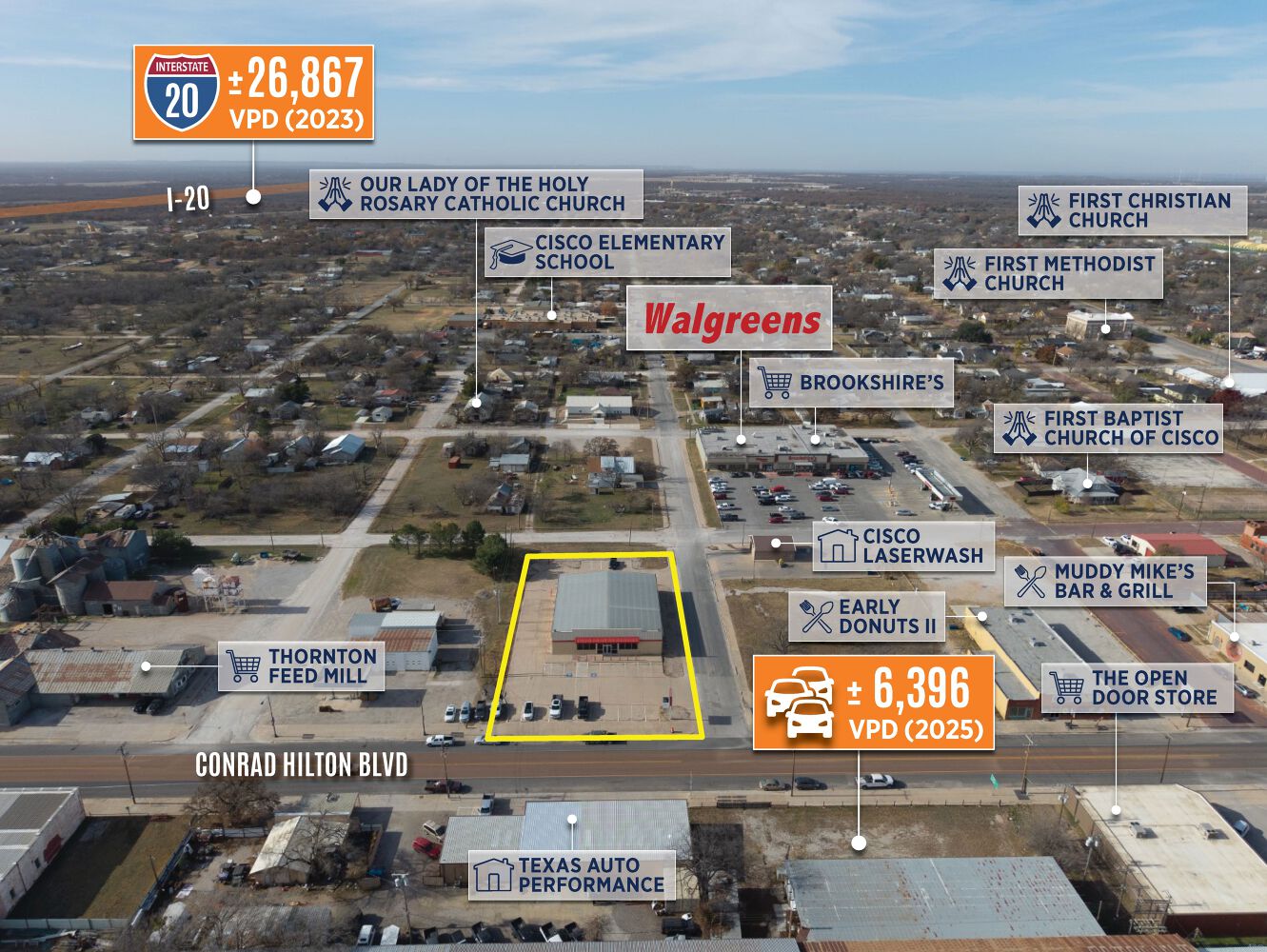 1106 Conrad Hilton Blvd, Cisco, TX 76437 | Crexi.com