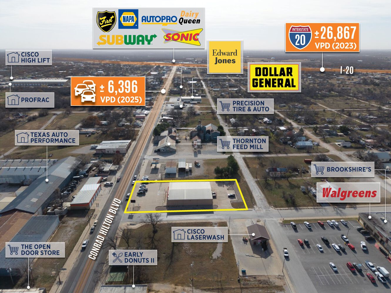 1106 Conrad Hilton Blvd, Cisco, TX 76437 | Crexi.com
