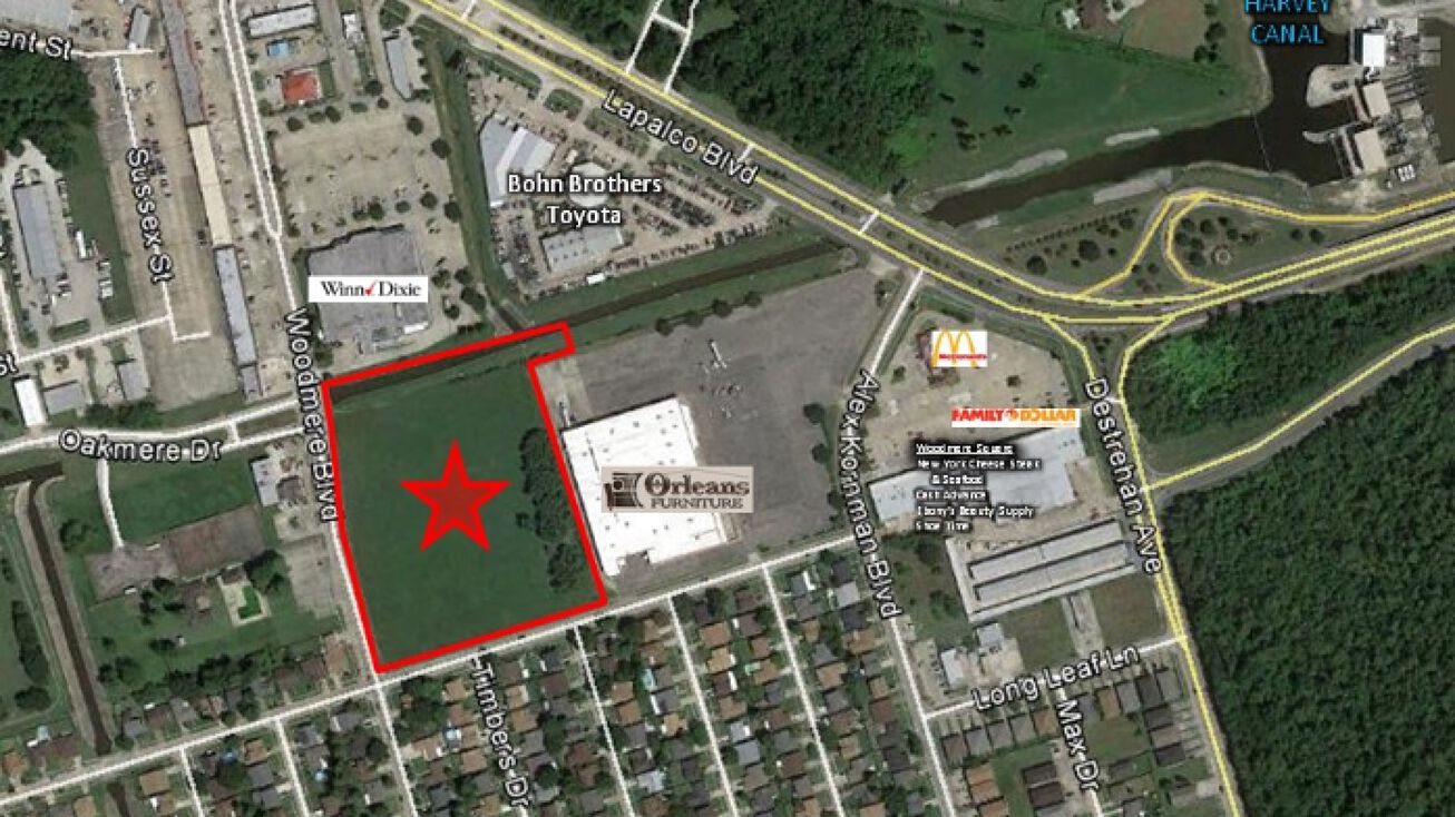 NEC of Woodmere Boulevard and Post Drive, Harvey, LA 70058 | Crexi.com