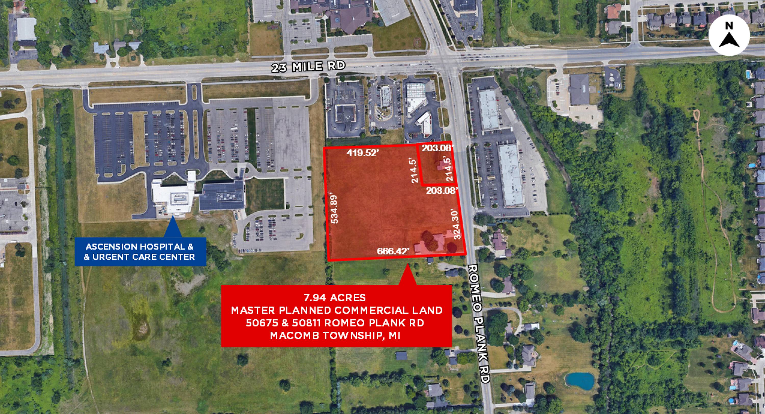 50675 ROMEO PLANK RD Macomb MI 48042 APN: 200820200008009 | Crexi.com