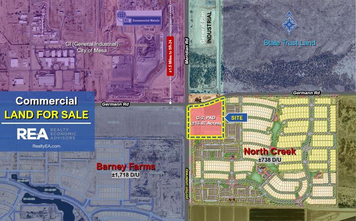 S Meridian Road & Germann Road, Queen Creek, AZ 85142 - Land for Sale ...