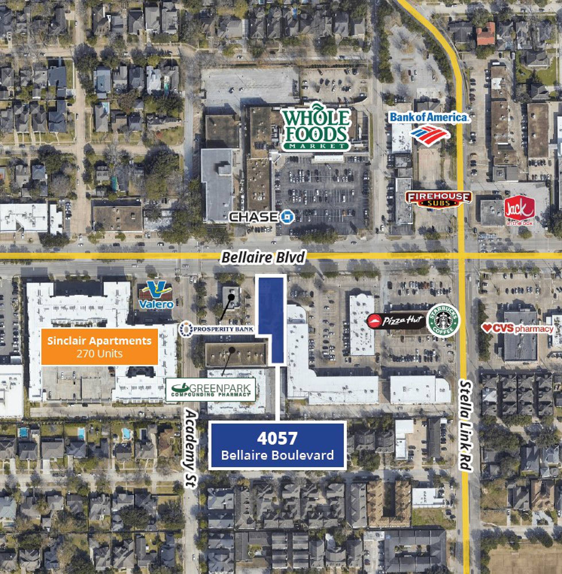 4057 BELLAIRE BLVD Houston TX 77025-1121 APN: 009-026-000-0073 | Crexi.com