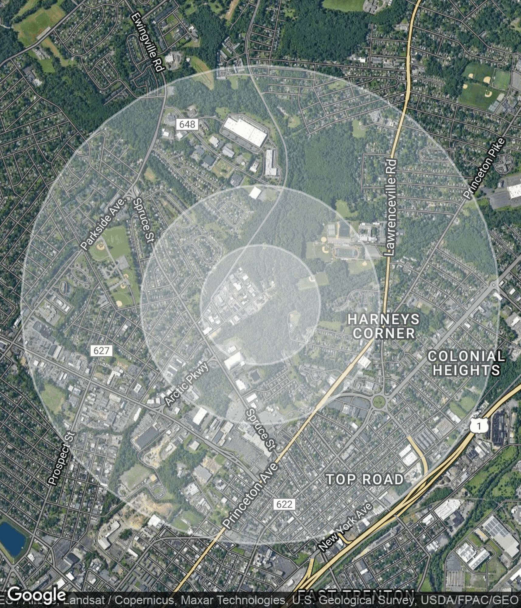 Ewing Township Zoning Map