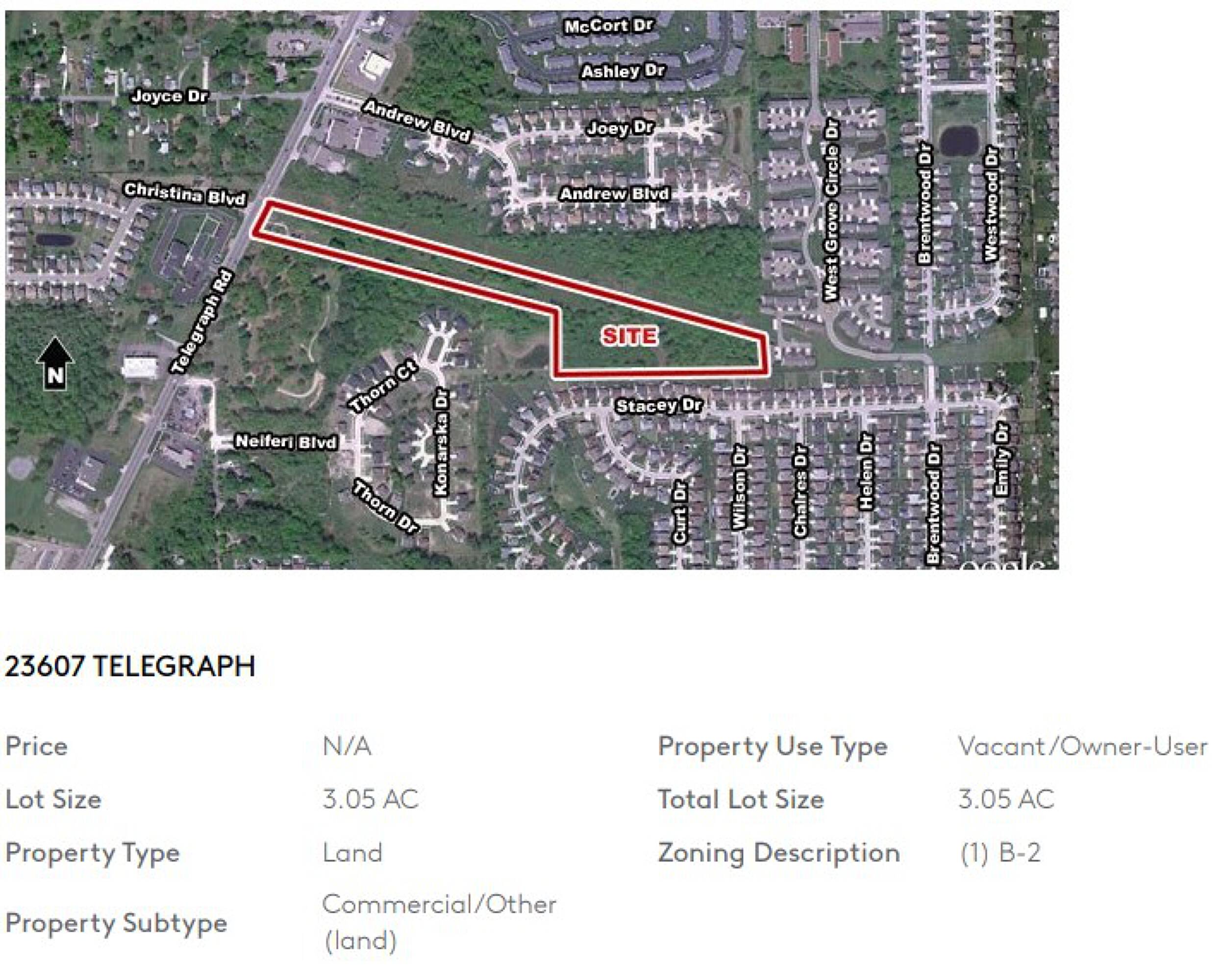 23607 TELEGRAPH RD Flat Rock MI 48134-9221 APN: 70 059 99 0009 000 ...