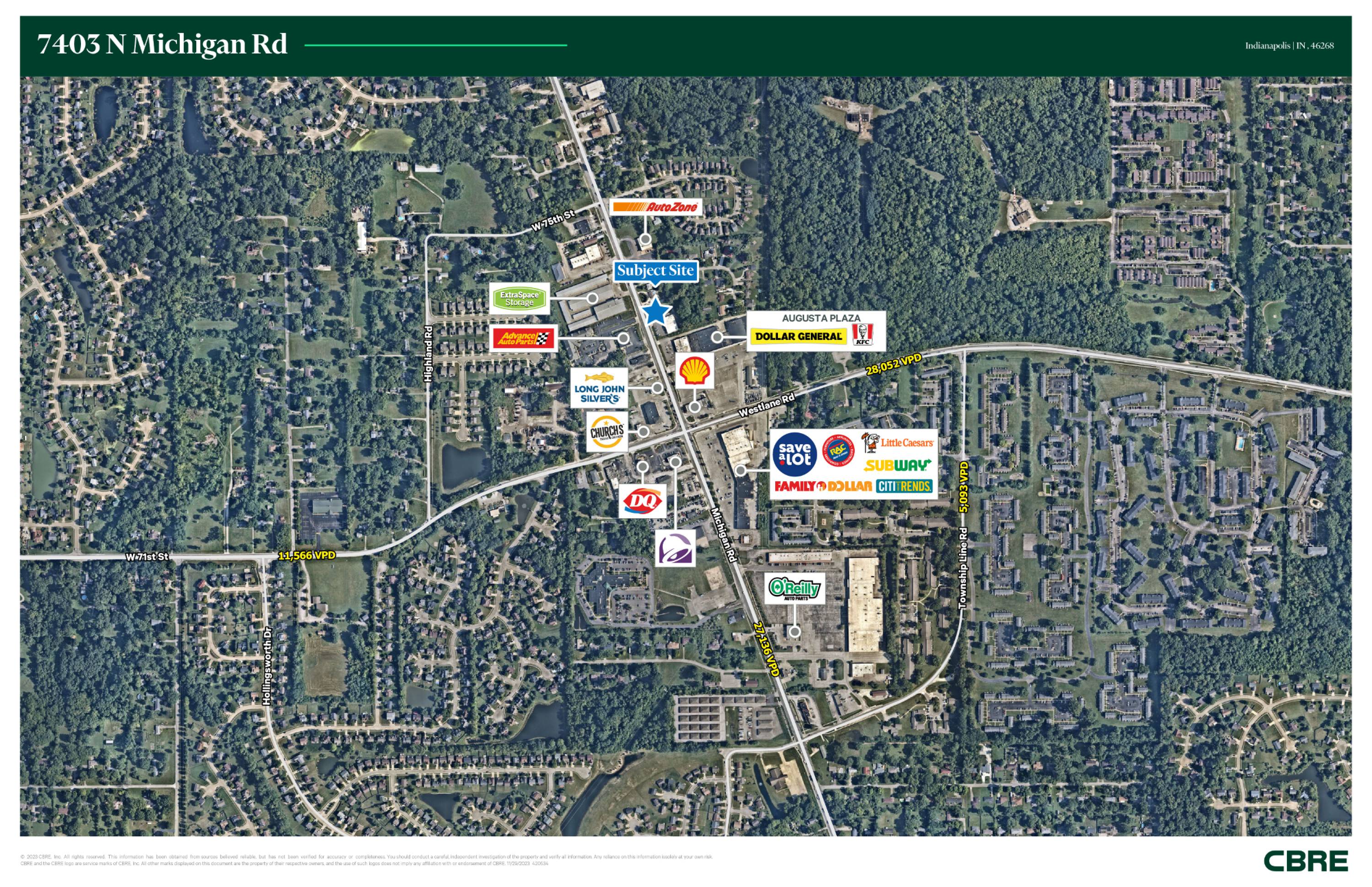 7403 MICHIGAN RD Indianapolis IN 46268-2317 APN: 6028554 | Crexi.com