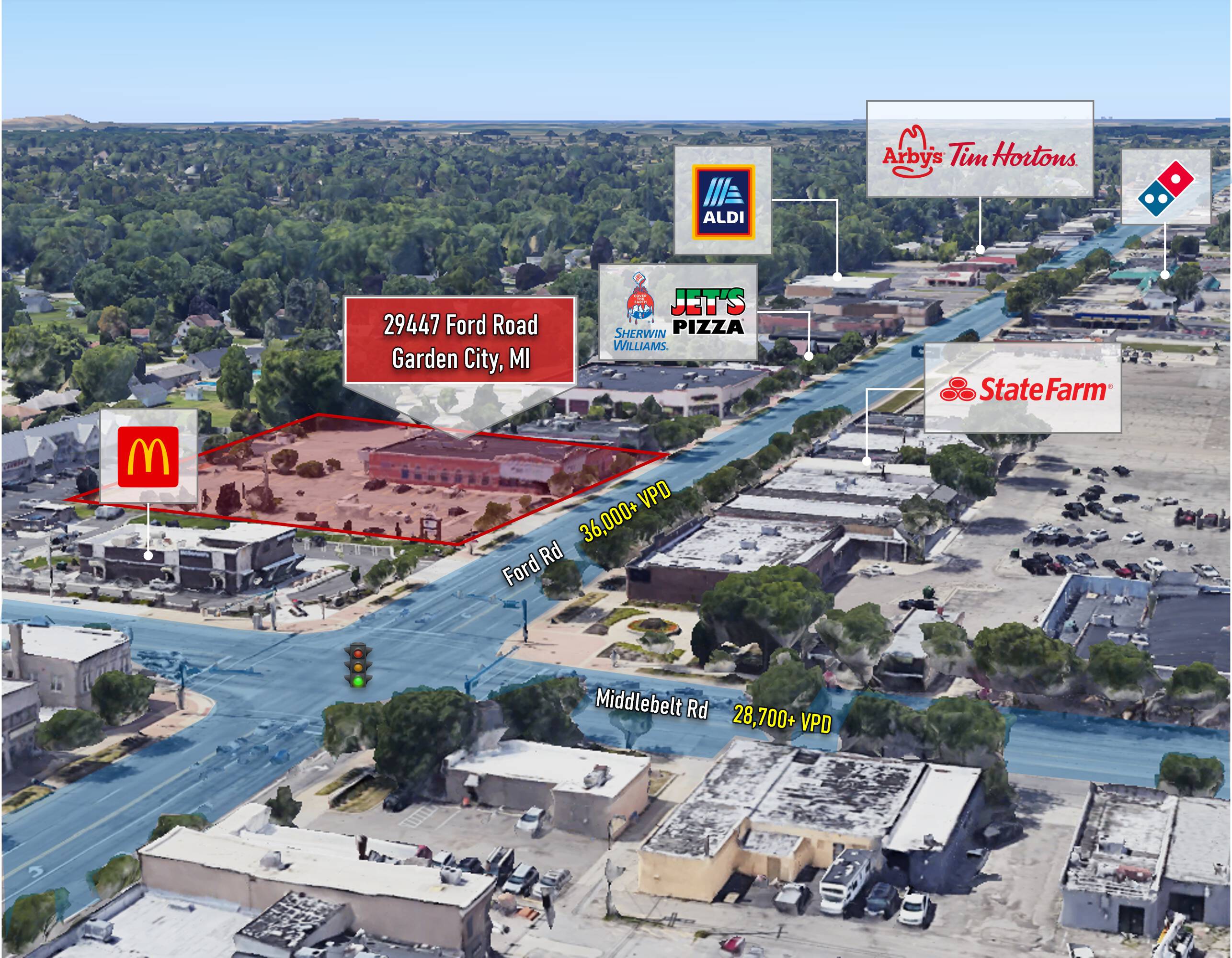 29447 FORD RD Garden City MI 48135-2319 APN: 35 016 01 0029 306 | Crexi.com