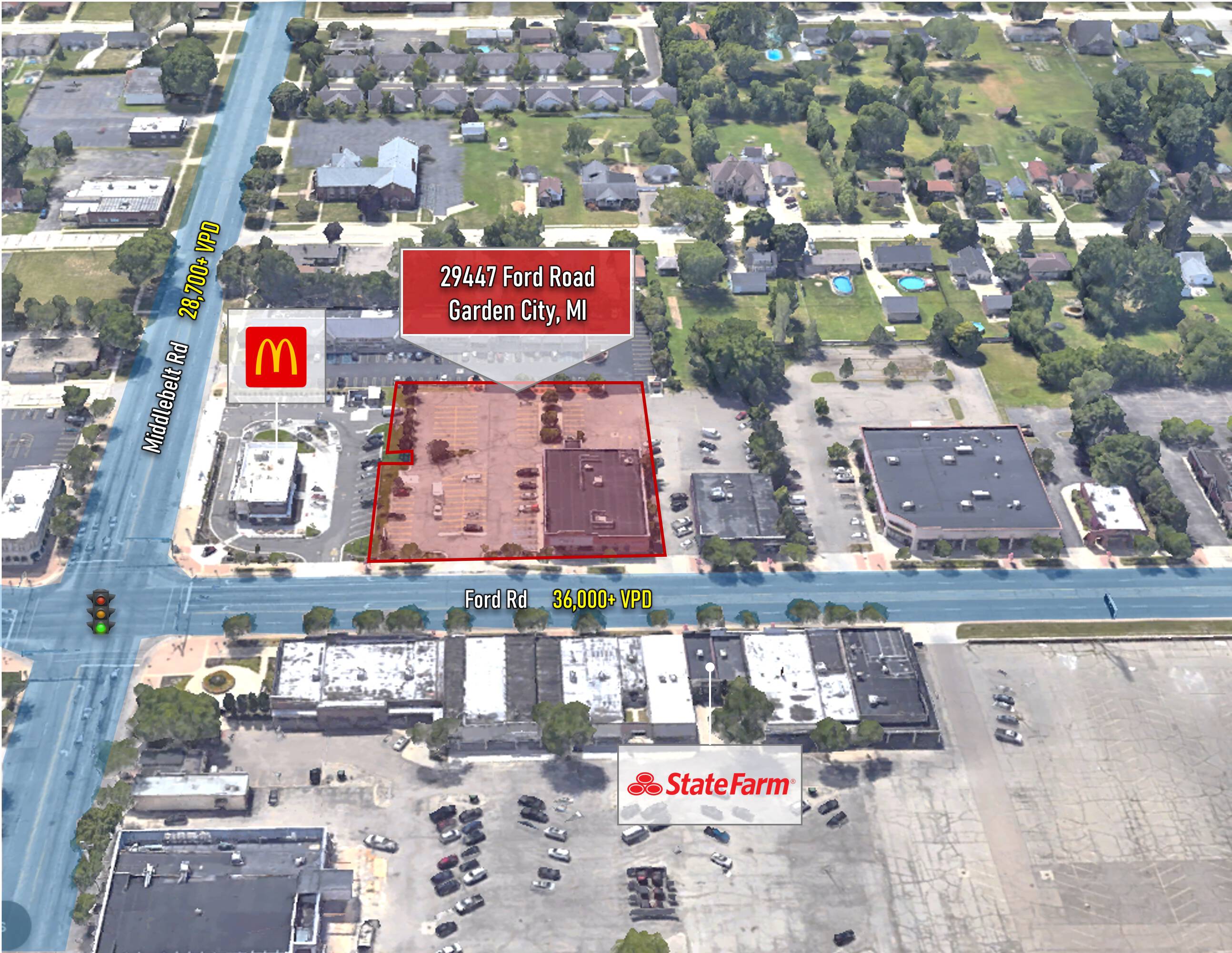 29447 FORD RD Garden City MI 48135-2319 APN: 35 016 01 0029 306 | Crexi.com
