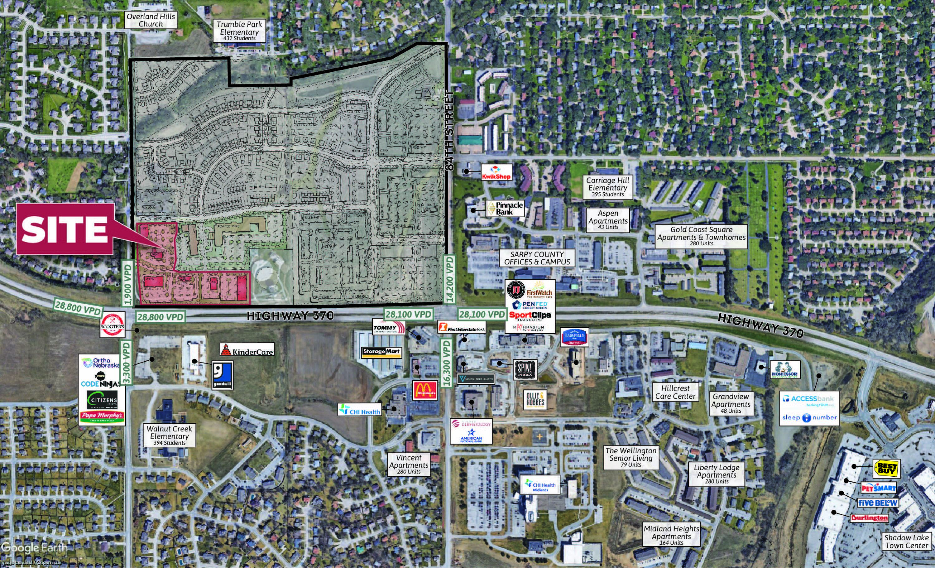 90th & Highway 370, Papillion, NE 68046 | Crexi.com