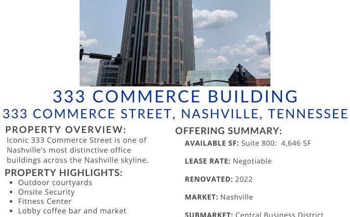 333 Commerce St, Nashville, TN 37201 | Crexi.com